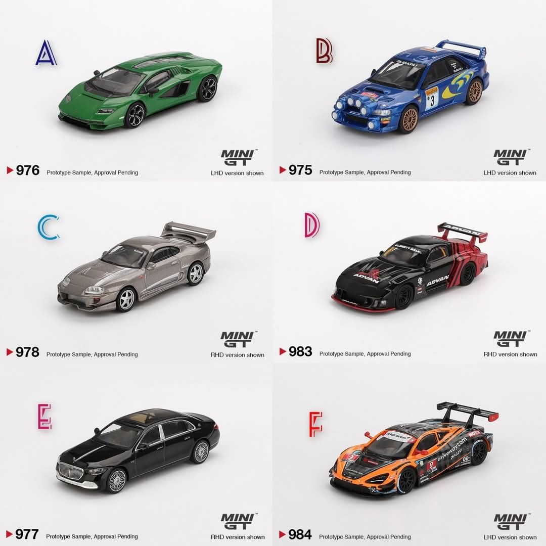 Preorders 1/64 Mini GT Subaru 22B WRC Monte Lamborghini Countach Supra ...