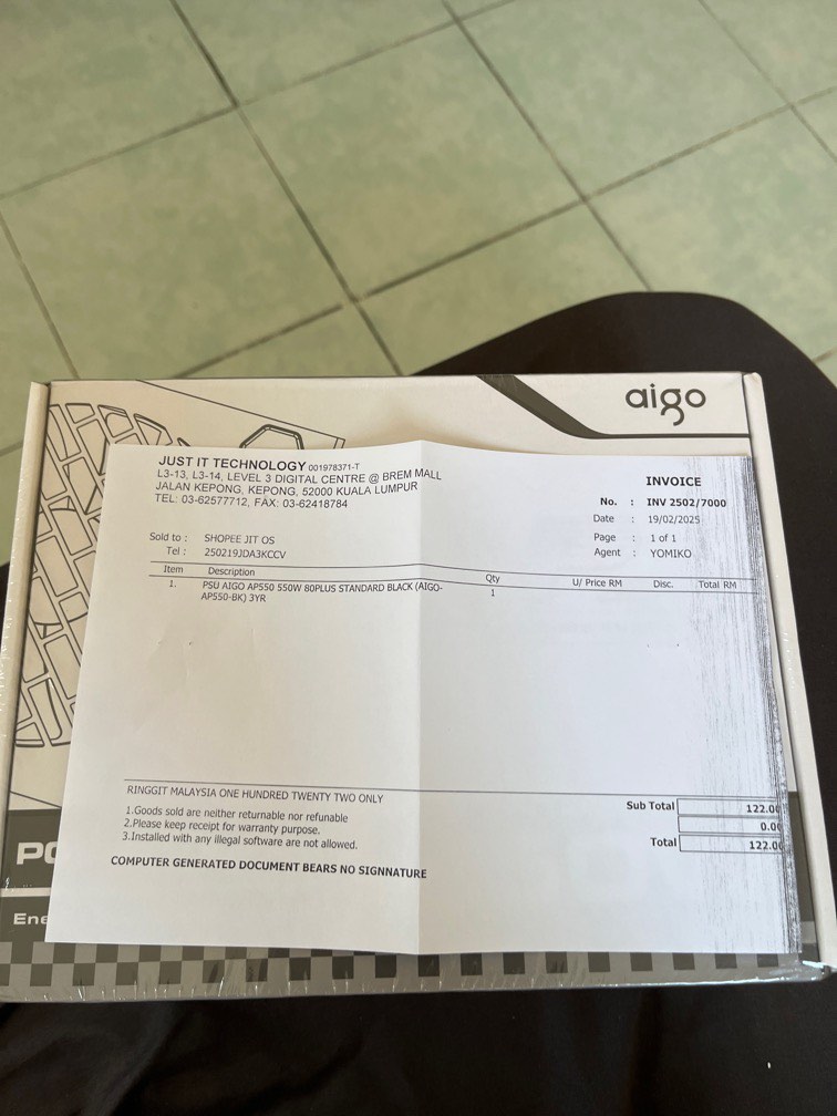 Psu aigo ap550, Computers & Tech, Desktops on Carousell