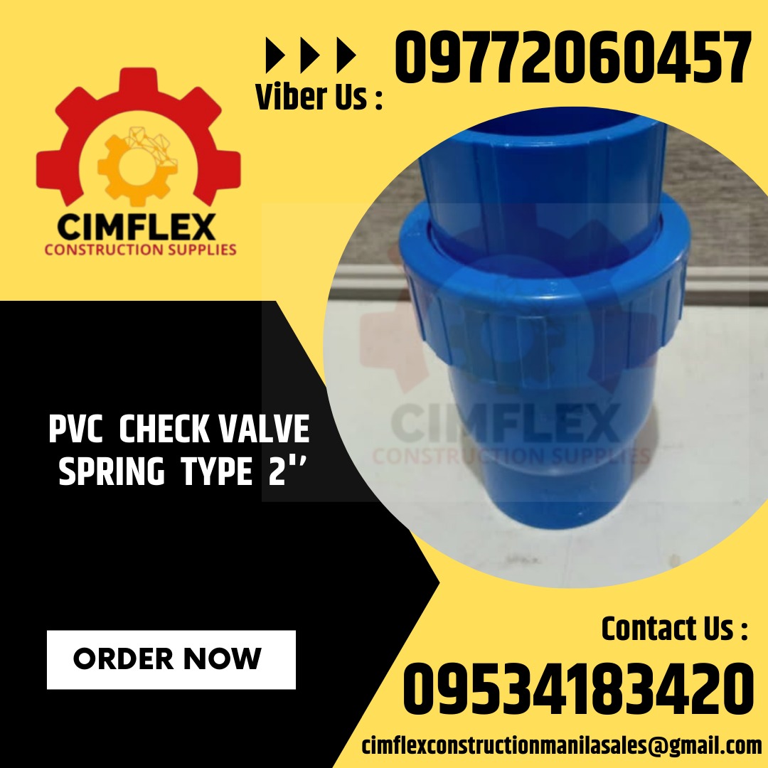 pvc check valve spring type 2'', Commercial & Industrial, Construction ...