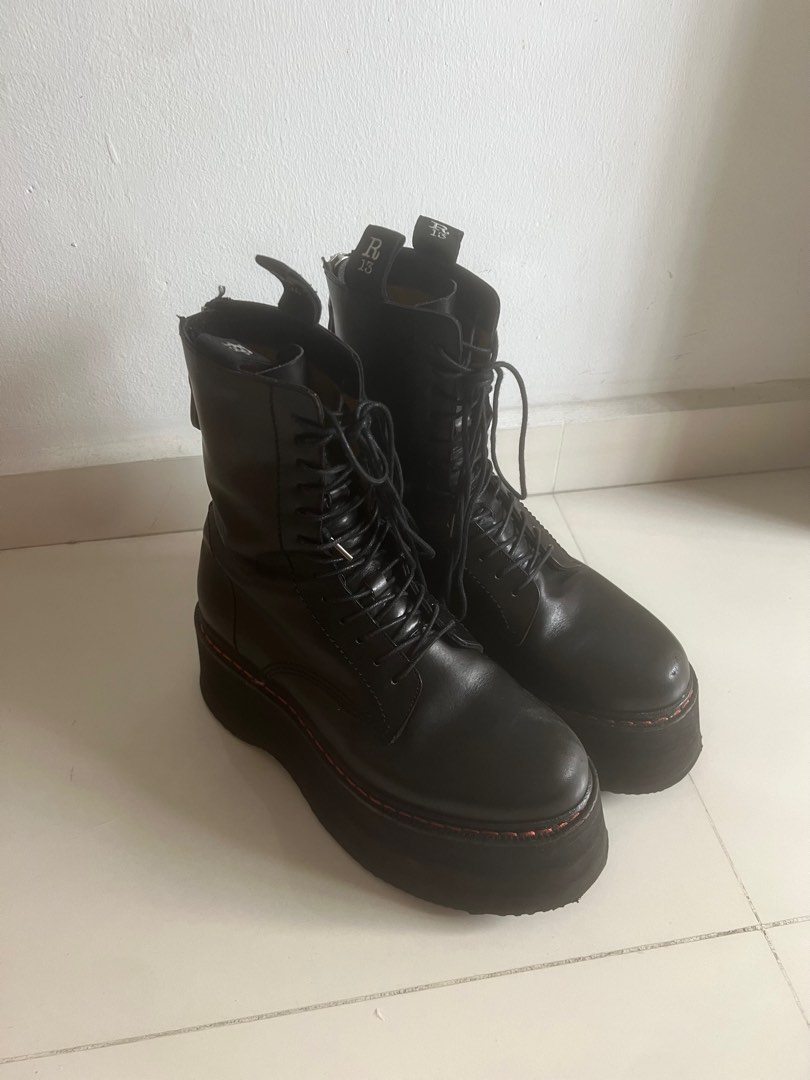 R13 Double Stack Boots, Women's Fashion, Footwear, Boots on Carousell