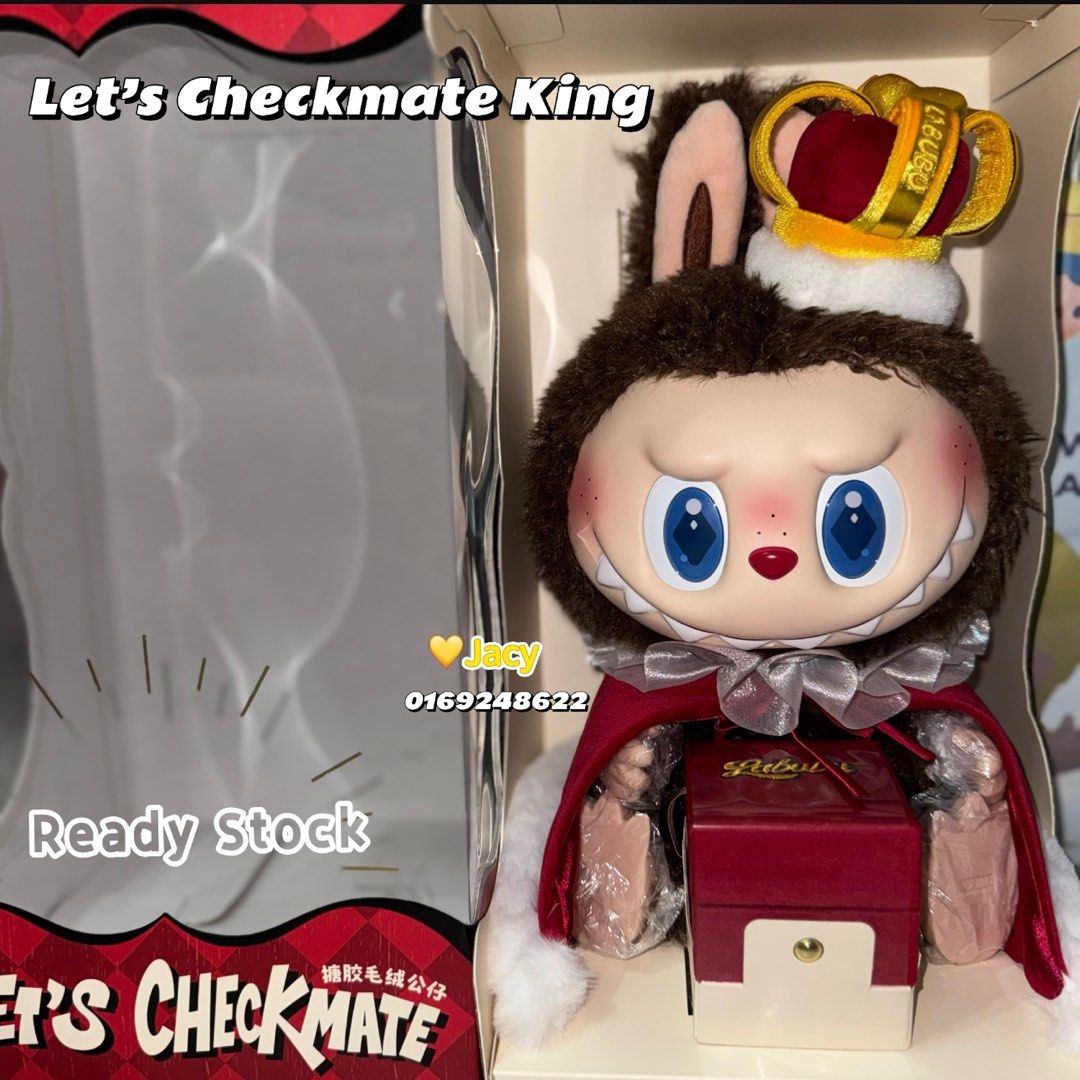 Ready Stock THE MONSTERS Labubu King Let's Checkmate Series Vinyl Plush ...