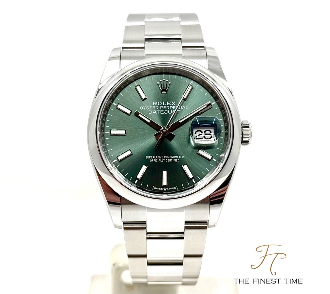 Rolex Datejust 36 126200 Green 126200 Mint Green Oyster _ Feb 2025 ...