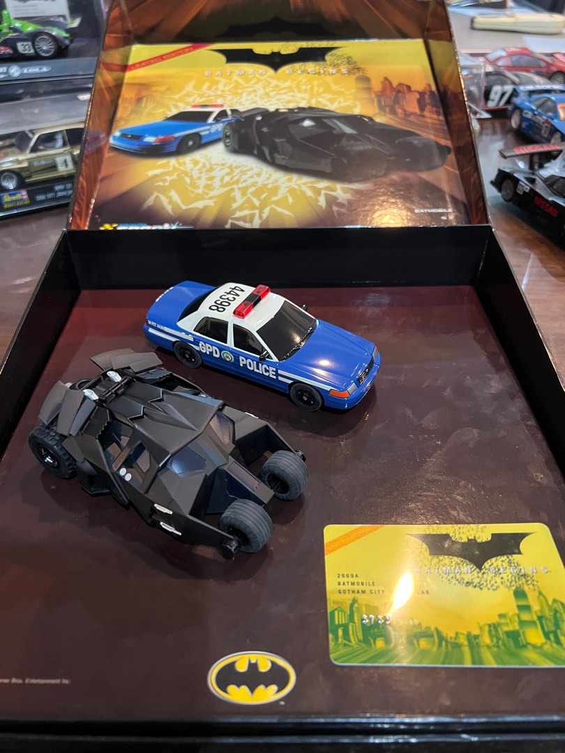 Scalextric Batmobile + Gotham City Police Car (Batman Begins Limited ...
