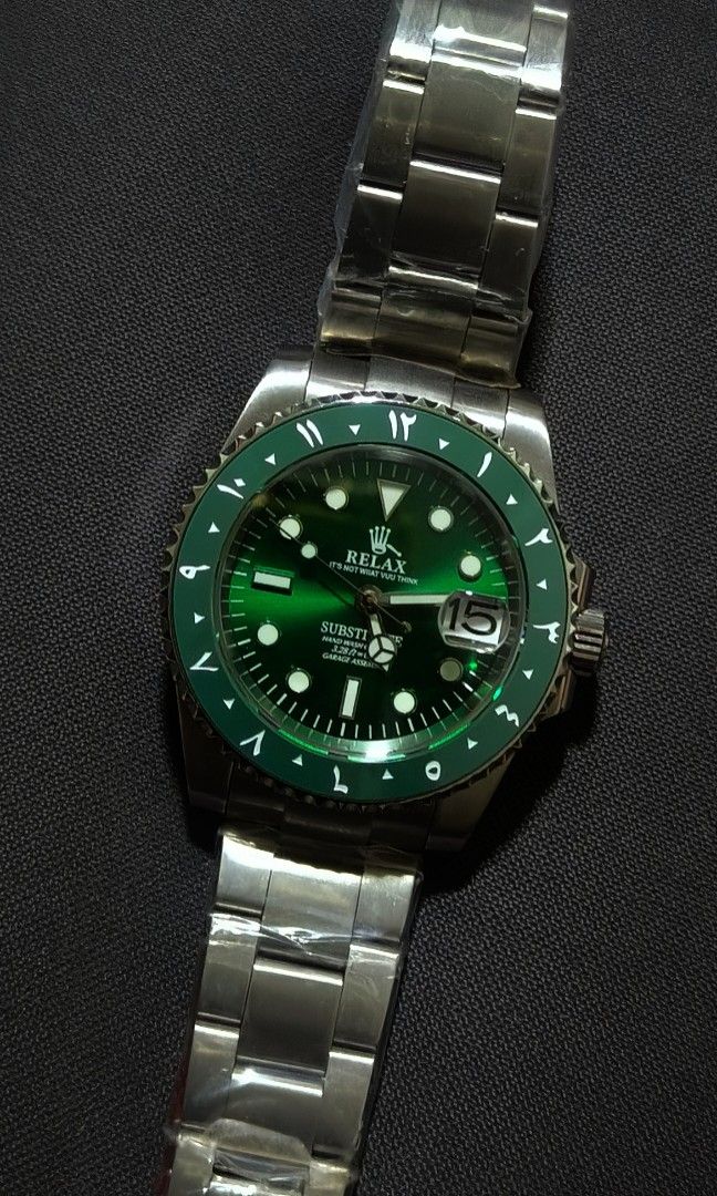 Seiko Mod RELAX Hulk Submariner Arabic Bezel 40mm Nh35, Men's Fashion ...