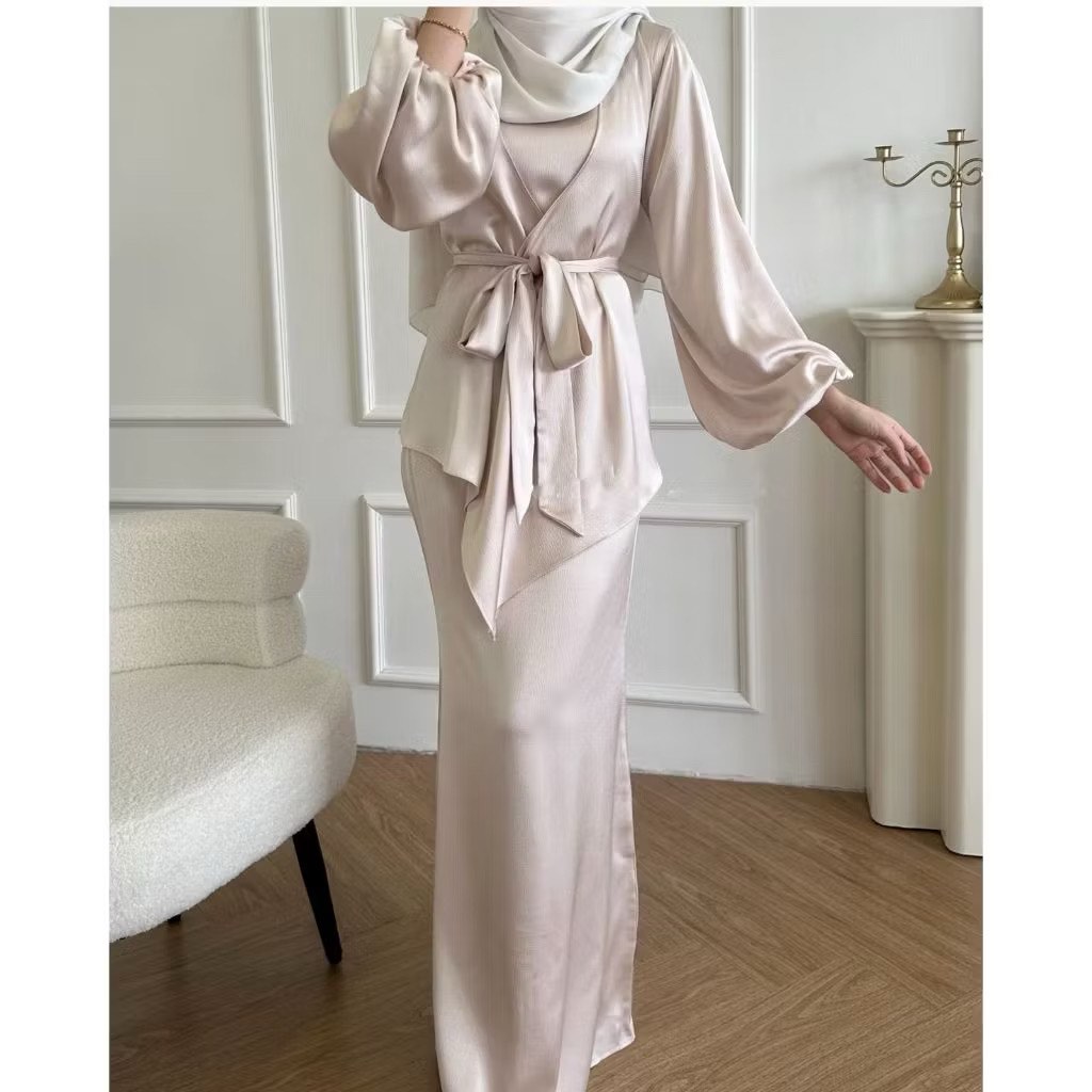 Set Dress Kondangan Simple Inner dan Outer Ashila, Fesyen Wanita ...