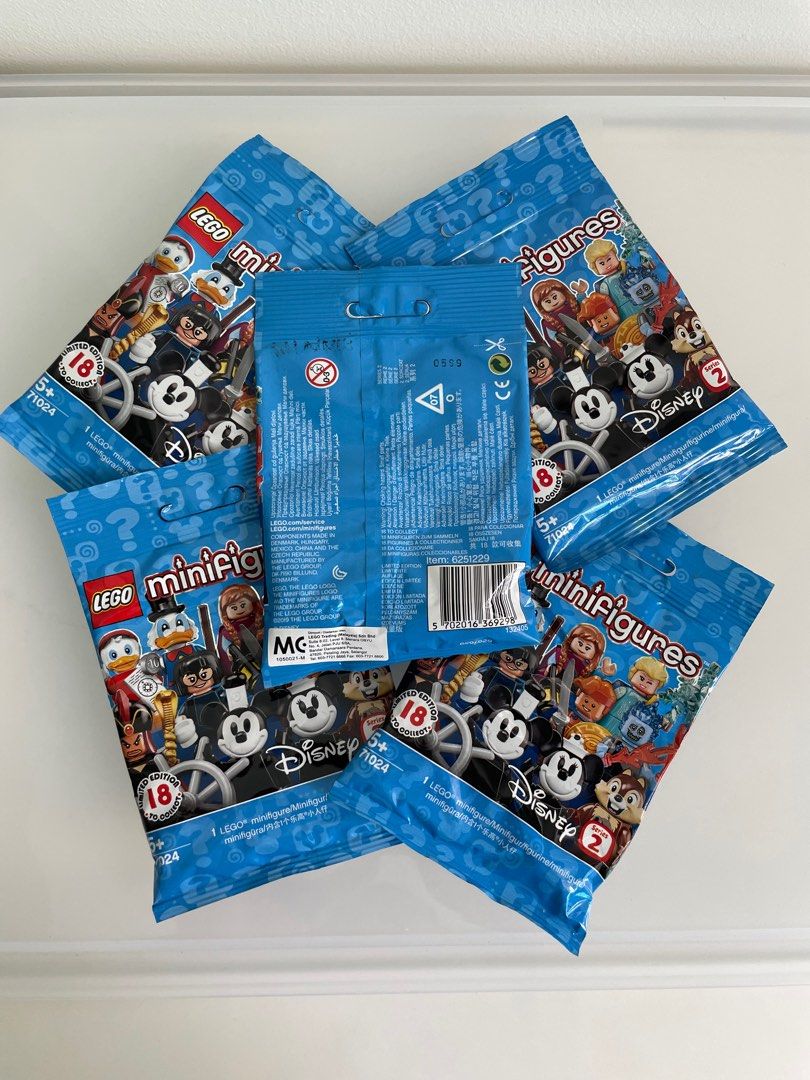 Set of 5 Random Sealed unopen Lego 71024 Disney Minifigures Minifigure ...