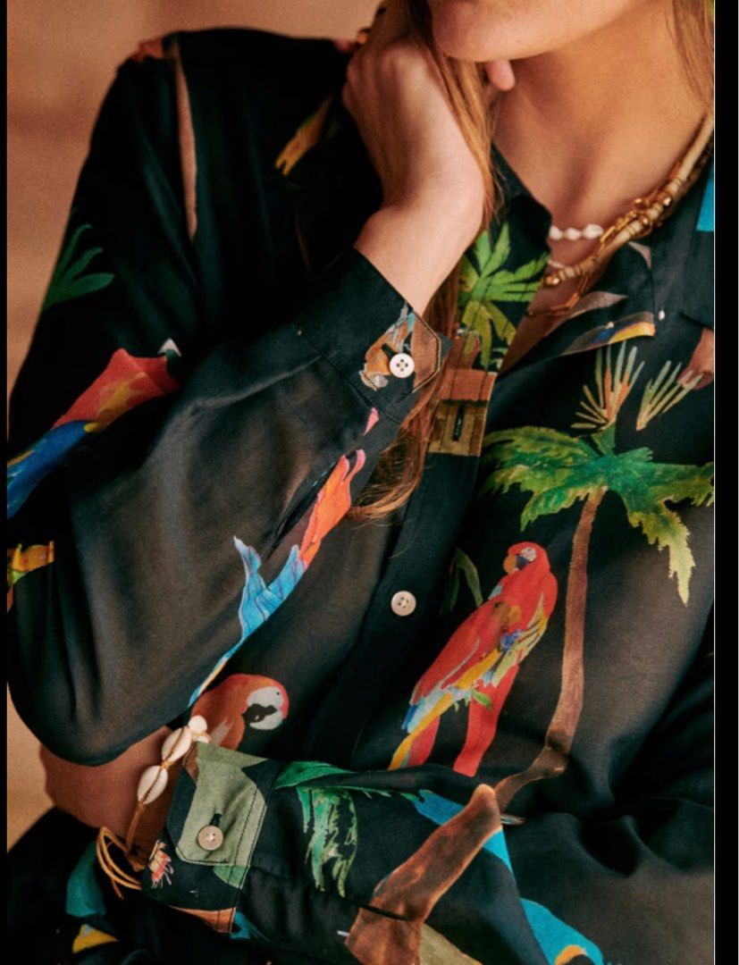 Sezane x G. Kero Pierro Top in Jungle, Women's Fashion, Tops, Shirts on ...