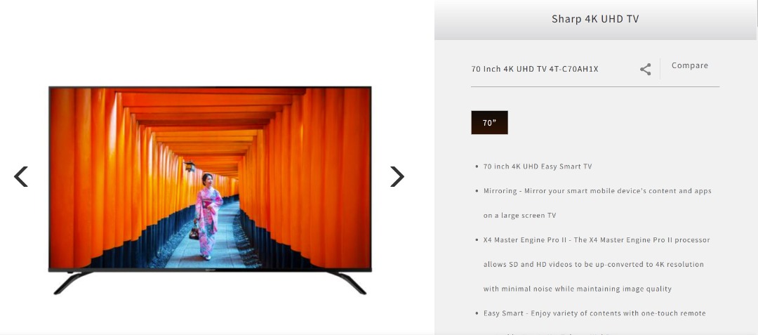 Sharp 4K UHD TV with WALLMOUNT Bracket, TV & Home Appliances, TV & Entertainment, TV on Carousell