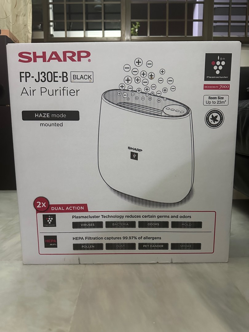 SHARP FP-J30E-B Air Purifier, TV & Home Appliances, Air Purifiers ...