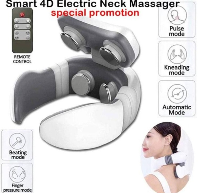Smart Neck Massager Heated Electric Relief Cervical Massage With Remote ...