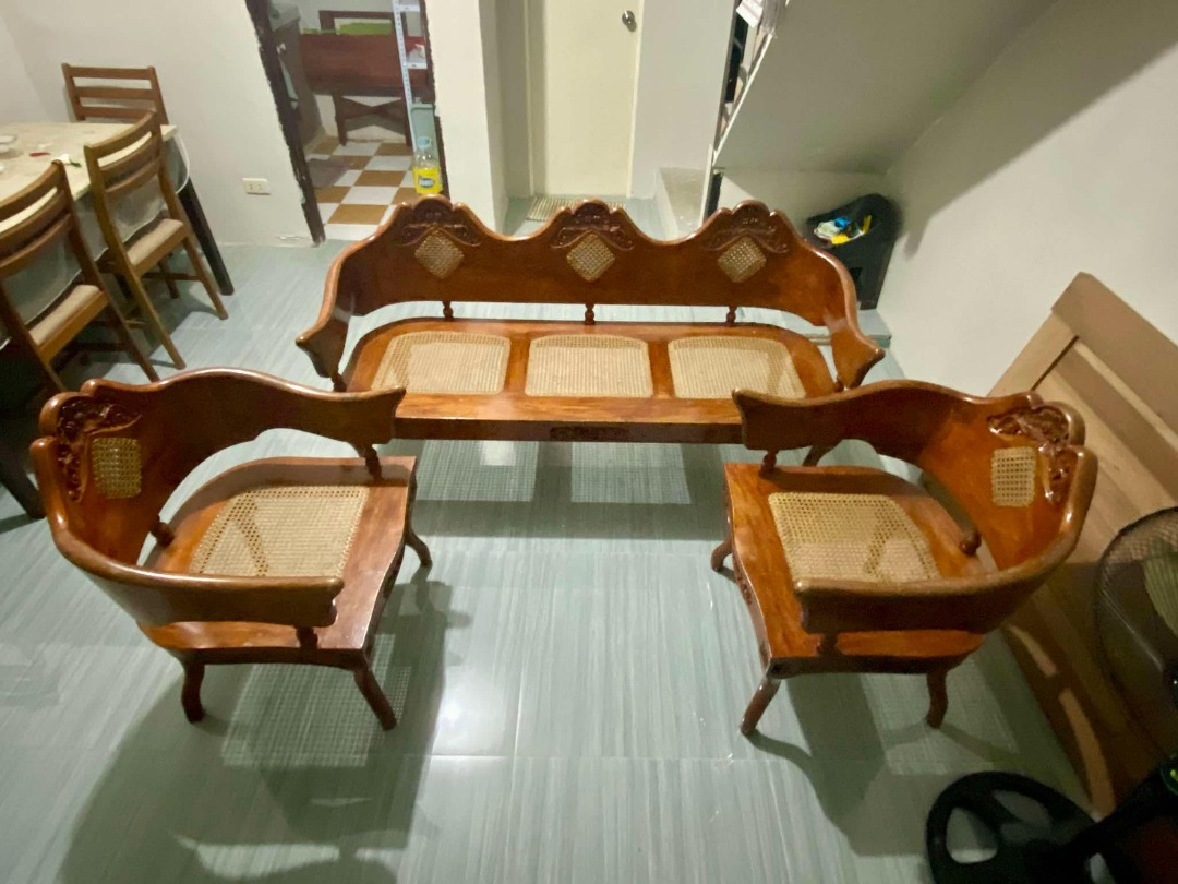 SOLID WOOD NARRA SALA SET, Furniture & Home Living, Furniture, Sofas on ...