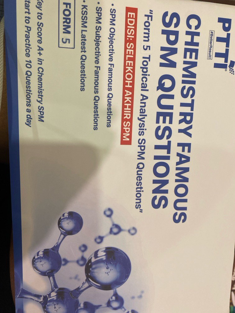 SPM CHEMISTRY KIMIA SOALAH TRIAL PTTI TINGKATAN 5, Hobbies & Toys ...