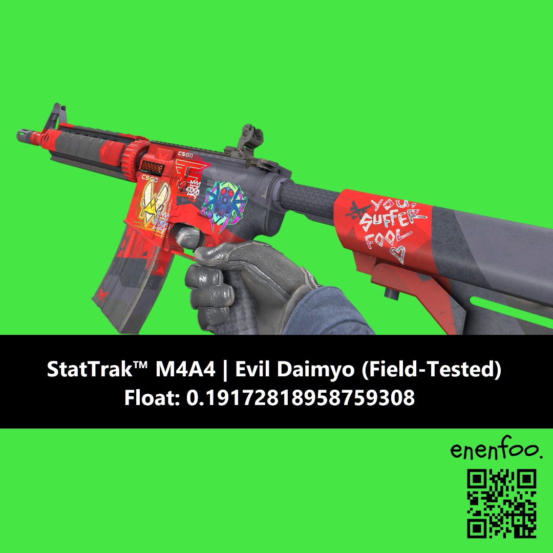 ST M4A4 EVIL DAIMYO FT FIELD TESTED CS2 SKINS KNIFE ITEMS CSGO COUNTER ...