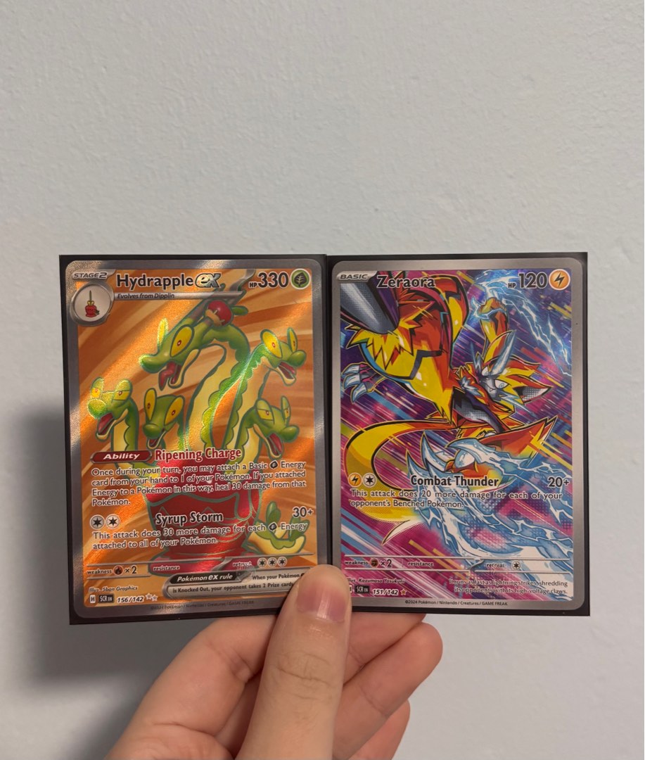 Stellar Crown Zeraora 151 IR Hydrapple EX 156 IR pokemon cards, Hobbies ...