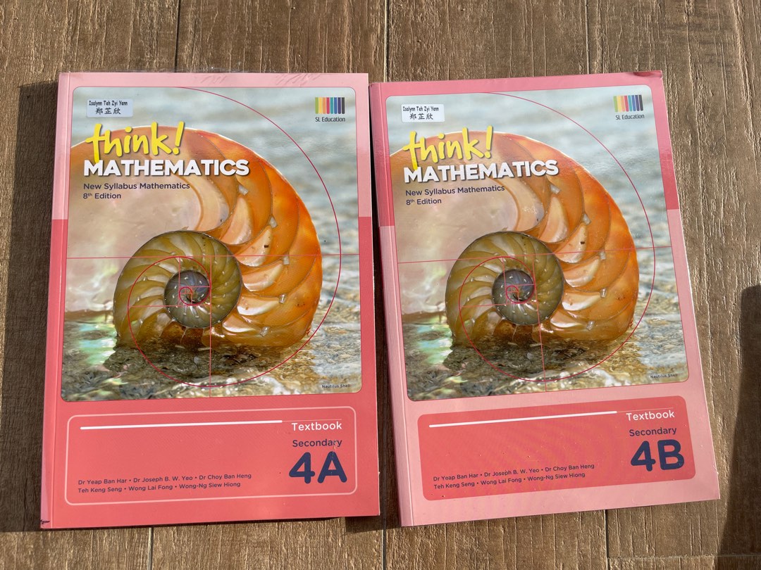 think! Mathematics Secondary Textbook 4A & 4B, Hobbies & Toys, Books ...