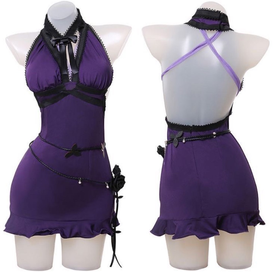 Tifa lockhart purple dress cosplay, Hobbies & Toys, Memorabilia ...