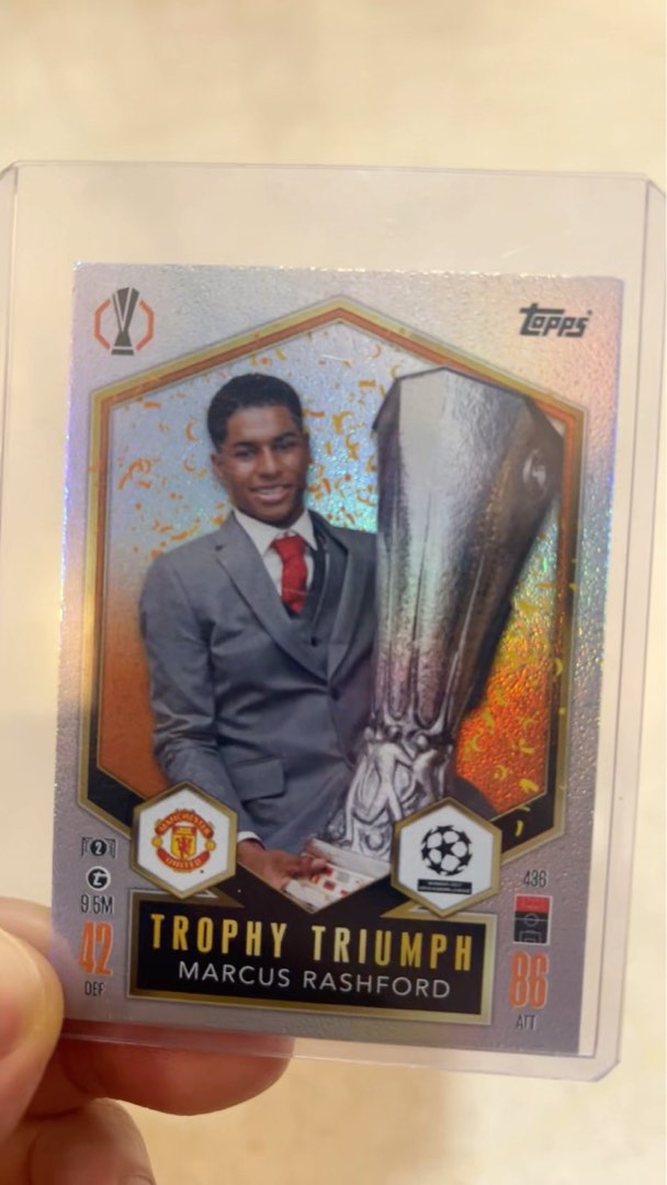 Topps Trophy Triumph Marcus Rashford Card, Hobbies & Toys, Toys & Games ...