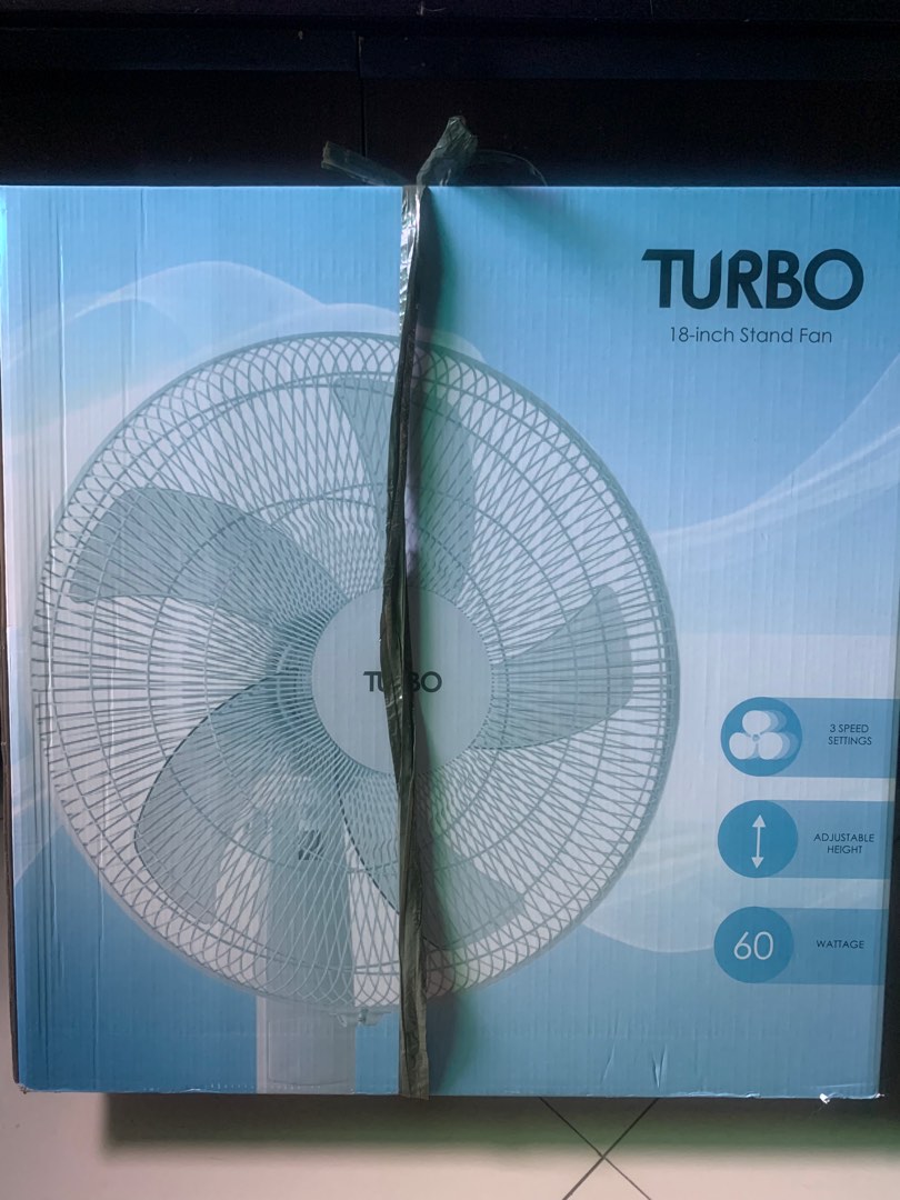 Turbo Stand Fan TBSF 7756, Furniture & Home Living, Lighting & Fans ...