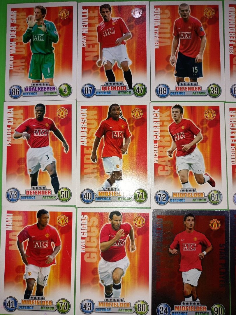 (UCL 2009 Winners) Manchester United Topps Match Attax EPL English Premier League 2007/08 ...