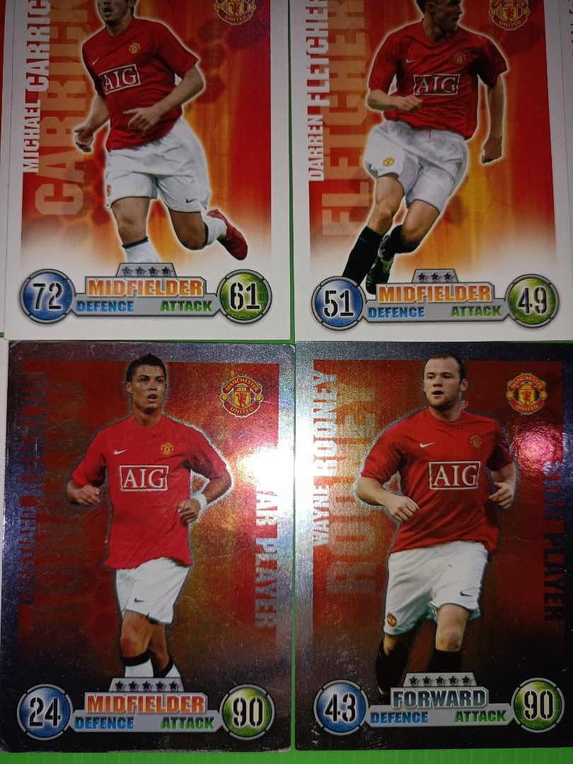 (UCL 2009 Winners) Manchester United Topps Match Attax EPL English Premier League 2007/08 ...