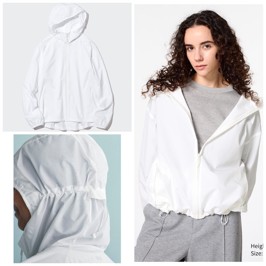 Uniqlo uv protection jacket white / running jacket / jaket olahraga ...
