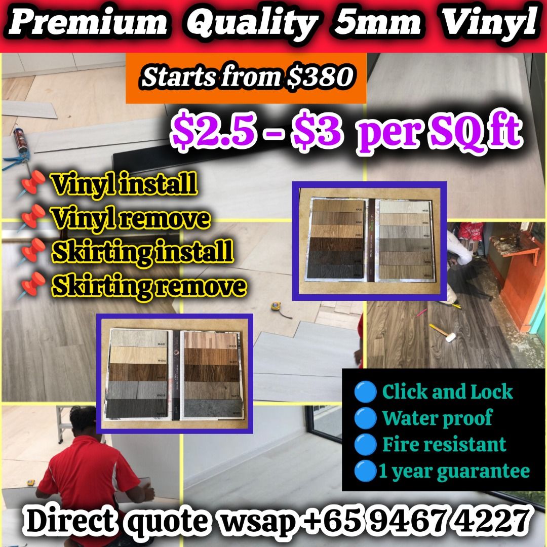 Upto $300 discount on Whole house vinyl install. 5mm thick premium ...