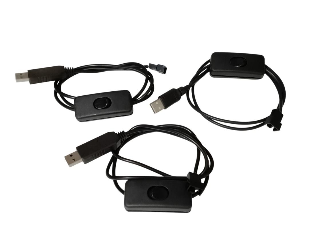 USB MALE to PWM MALE 4-PIN with IN-LINE SWITCH ON/OFF, BEST FOR FAN ...