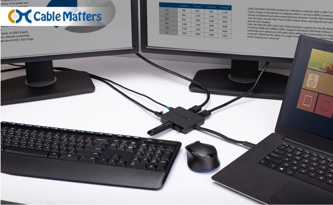 USB-C Multiport Adapter with Dual DisplayPort & PD, Computers & Tech ...