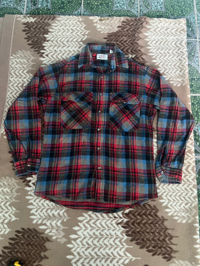 Vintage 80s Private Property flannel made in USA Wrangler Lee Levis ...