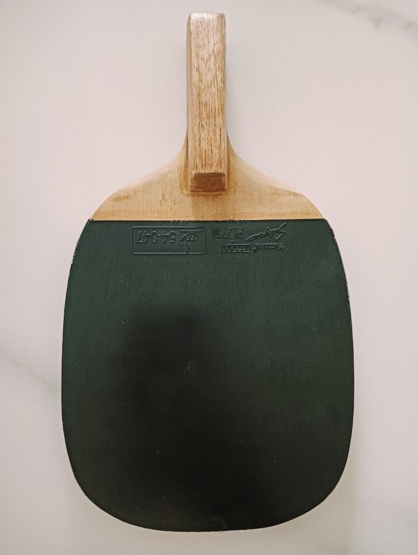 Vintage butterfly one ply hinoki wood J -penhold table tennis bat with ...