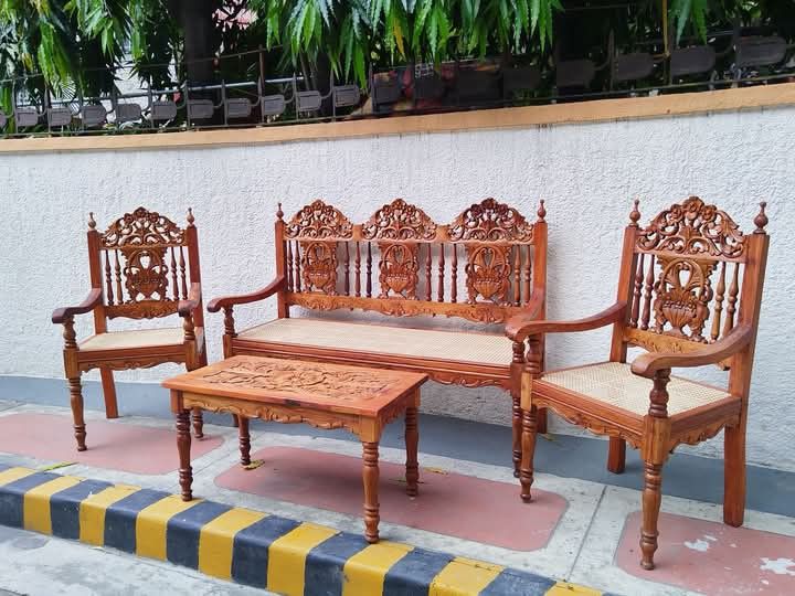 Vintage Kapiya Sala Set made of solid Narra Wood with newly installed ...
