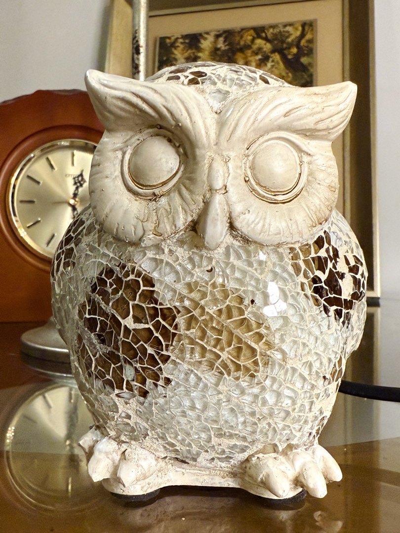 Vintage Owl Tiffany Glass Lamp, Hobbies & Toys, Collectibles ...