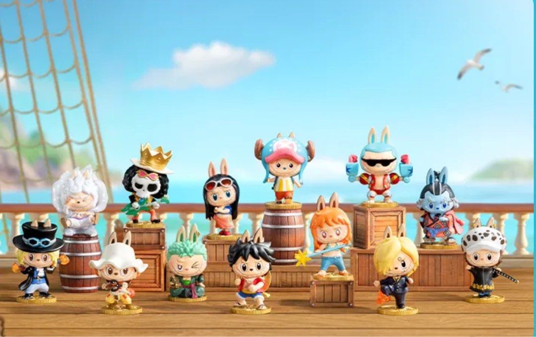 [100% Authentic] Popmart Labubu x One Piece Collab Full Case, Hobbies ...