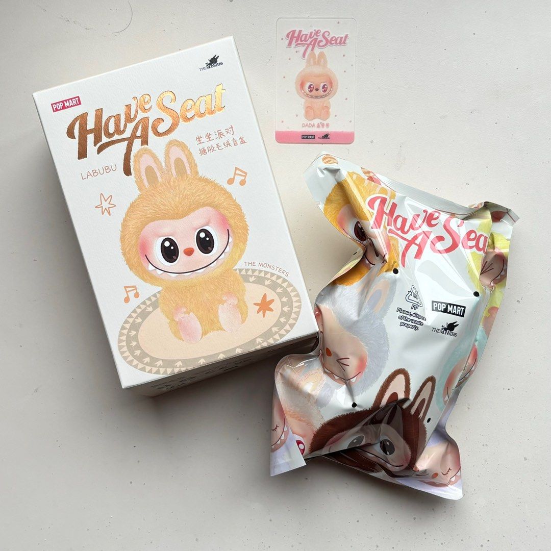 (100% ORI POPMART) LABUBU V2 HAVE A SEAT DADA SEALED FOIL, Toys ...