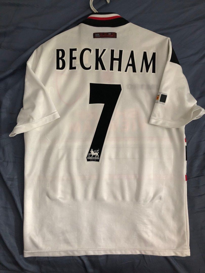#7 DB7 David Beckham Manchester United 1997/99 Away soccer/football ...