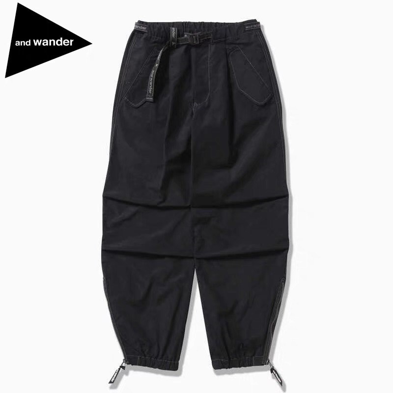 日本預訂 2色選 and wander japan 拼摺口袋 配腰帶 長褲, 男裝, 褲＆半截裙, 長褲 - Carousell