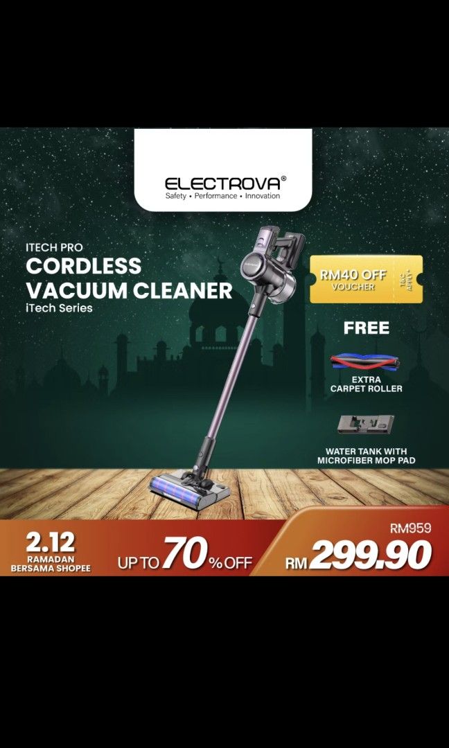 ( Brand New) Electrova Smart iTech Pro Cordless Vacuum, TV & Home Appliances, Vacuum Cleaner ...