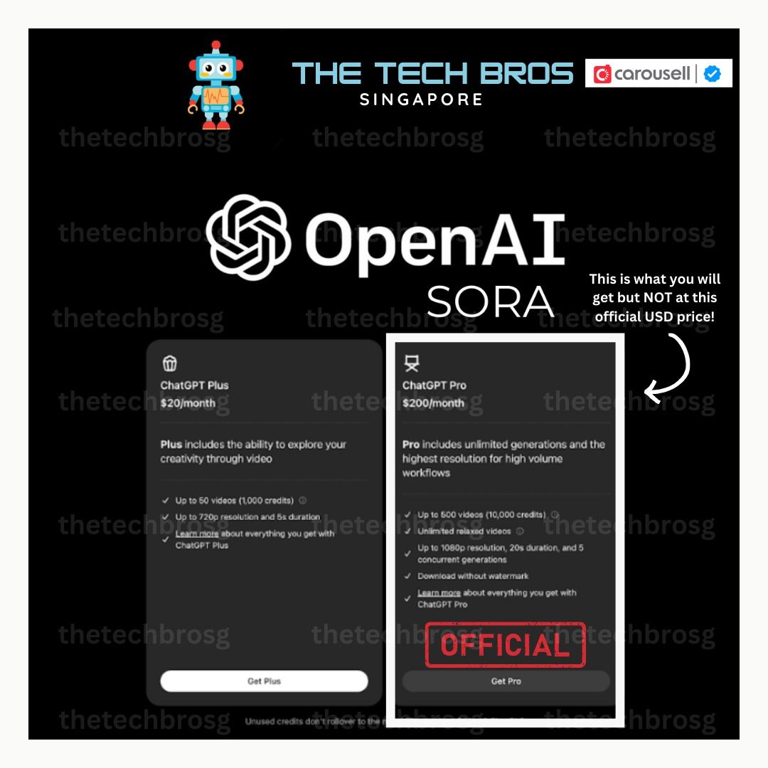 ⭐️ OpenAI Sora AI Pro Plan Gift Card - Video Generator ⭐[Thetechbrosg ...