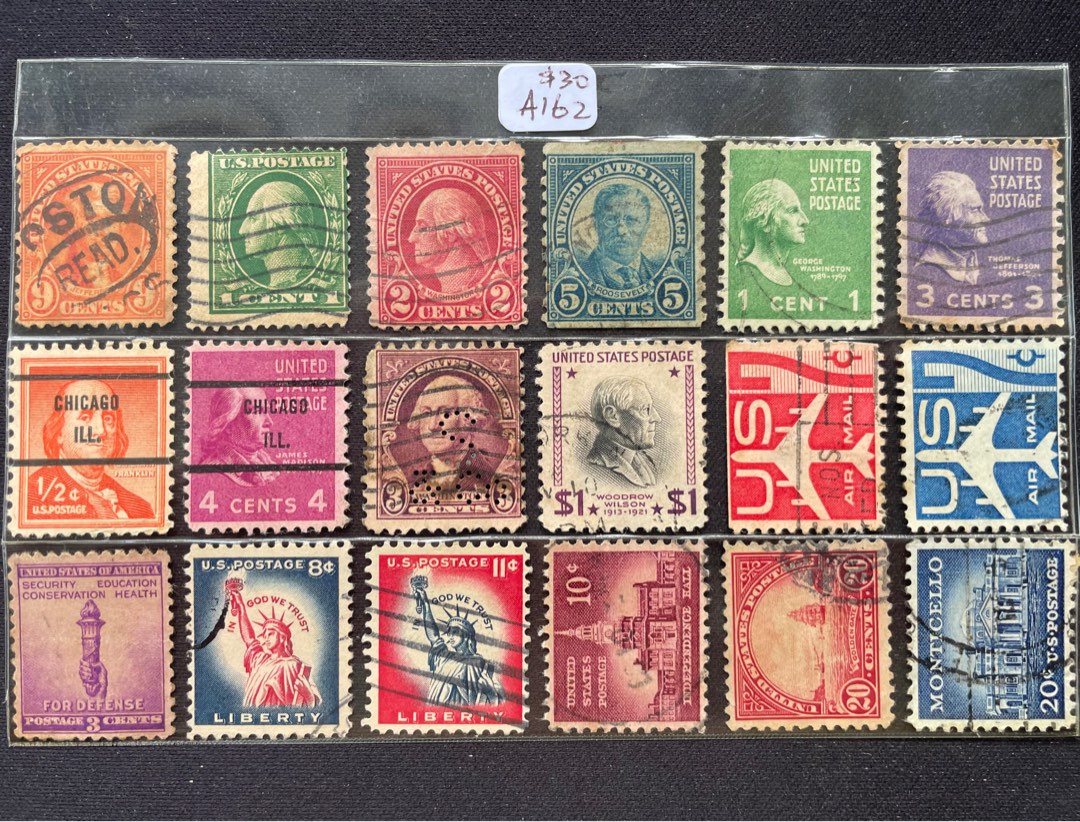 A162 - USA Airmail, Famous People, Presidents Definitives ...