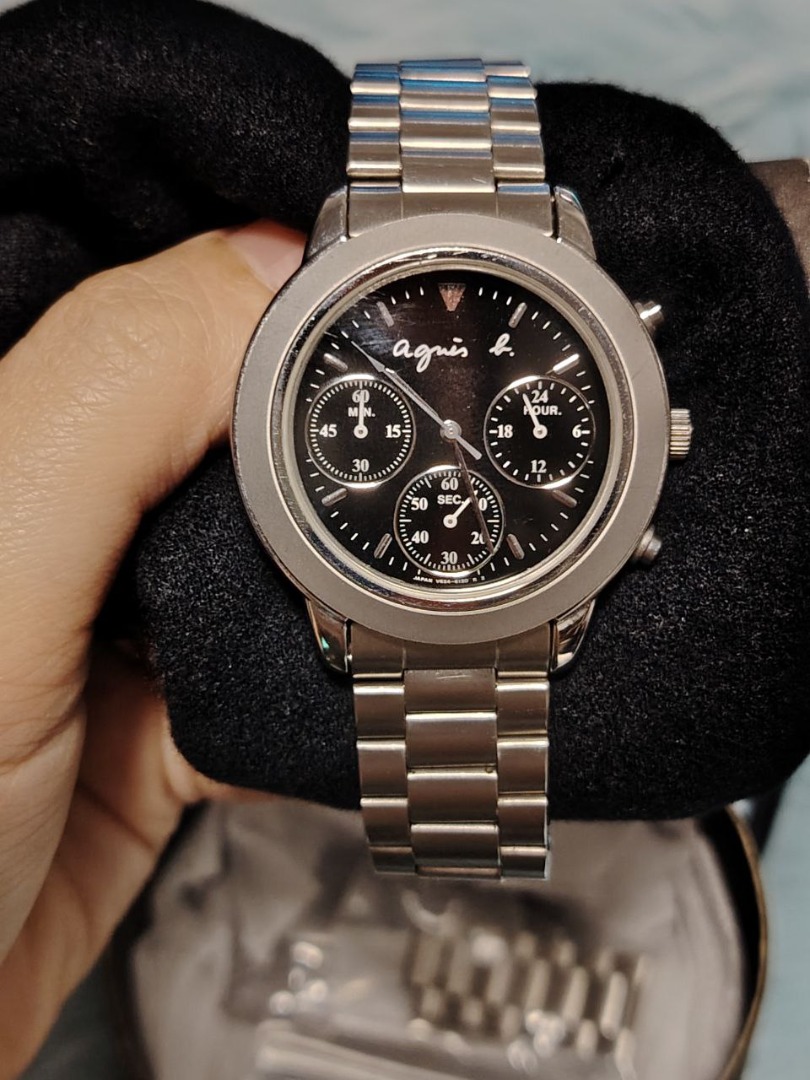 Agnes B Chronograph Watch V654-6100, Luxury, Watches on Carousell
