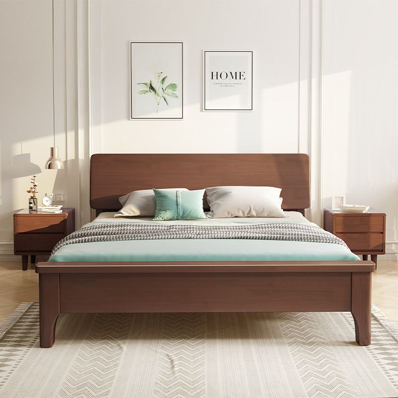 AIDA HILTON Simple Economic American Solid Wood Bed Frame Nordic Style ...