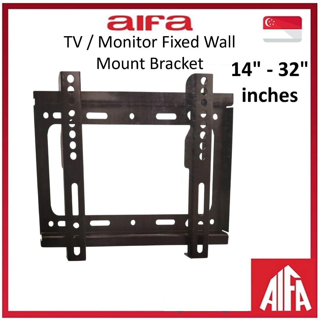 Aifa TV / Monitor Fixed Wall Mount Bracket - 14" to 32" inches, TV ...