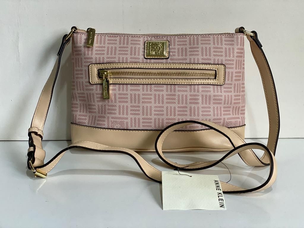 ANNE KLEIN AK LION LOGO BLUSH PINK CROSSBODY SLING BAG PURSE $69, Women ...