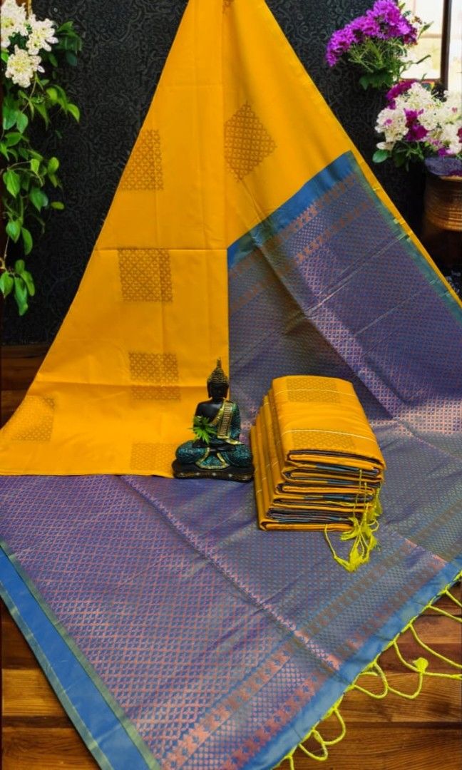 ARANI SOFT SILK SAREES WITH GRAND BUTTA ALL OVER. READY STOCK, Women's ...