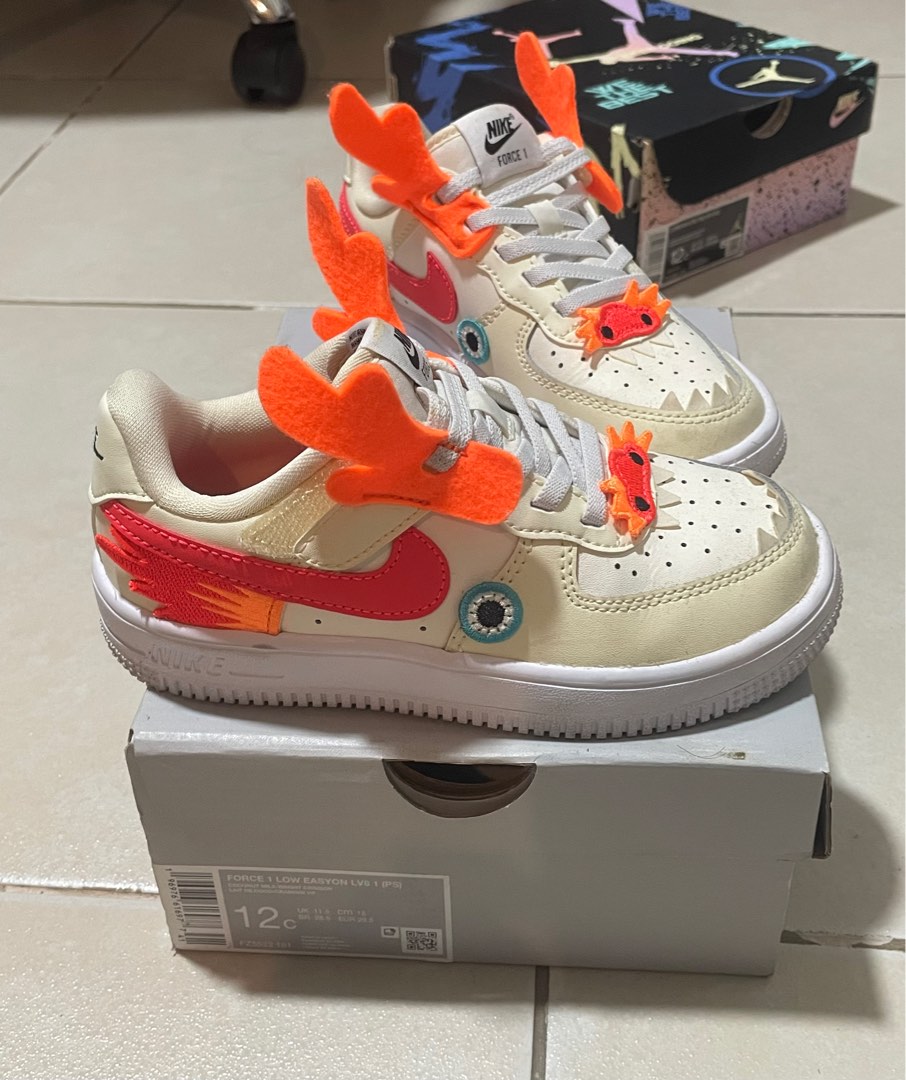 Authentic Kids Used Once Nike Air Force One Low Easyon Size 12C, Babies ...