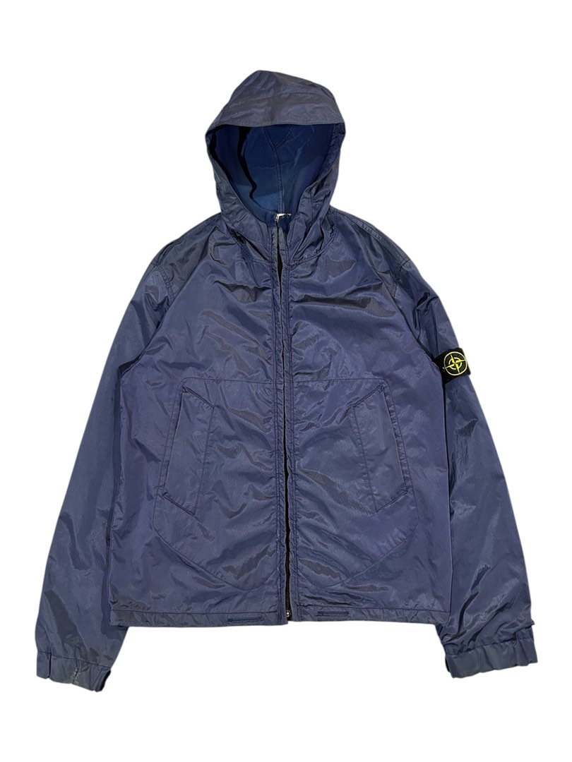 A/W08 STONE ISLAND HOODED NYLON FLOCK JACKET, Luxury, Apparel on Carousell
