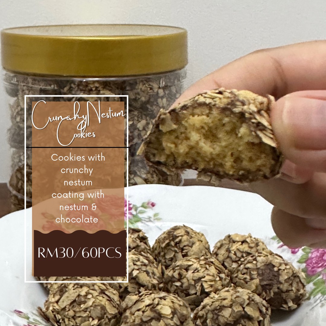 Biskut Raya (Crunchy Nestum chocolate cookies), Food & Drinks, Homemade ...