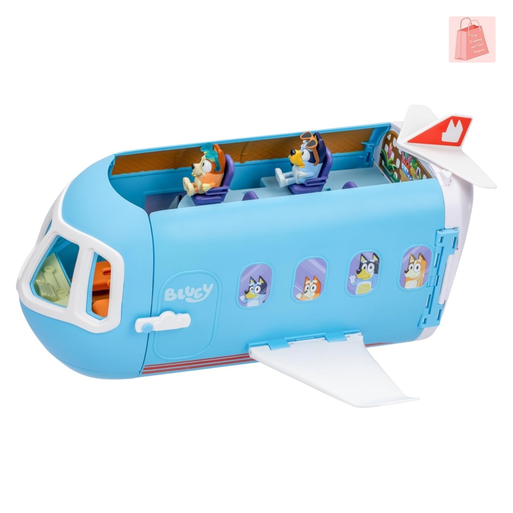 Bluey 3-in-1 Transforming Plane Playset, Transforms from A Plane to A ...