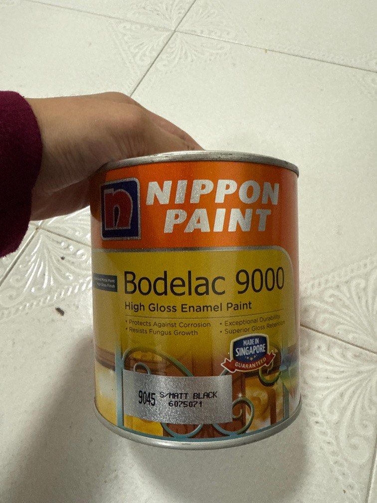 BN Nippon Paint Bodelac 9000 High Gloss Enamel Paint 1L (9045 Matt ...