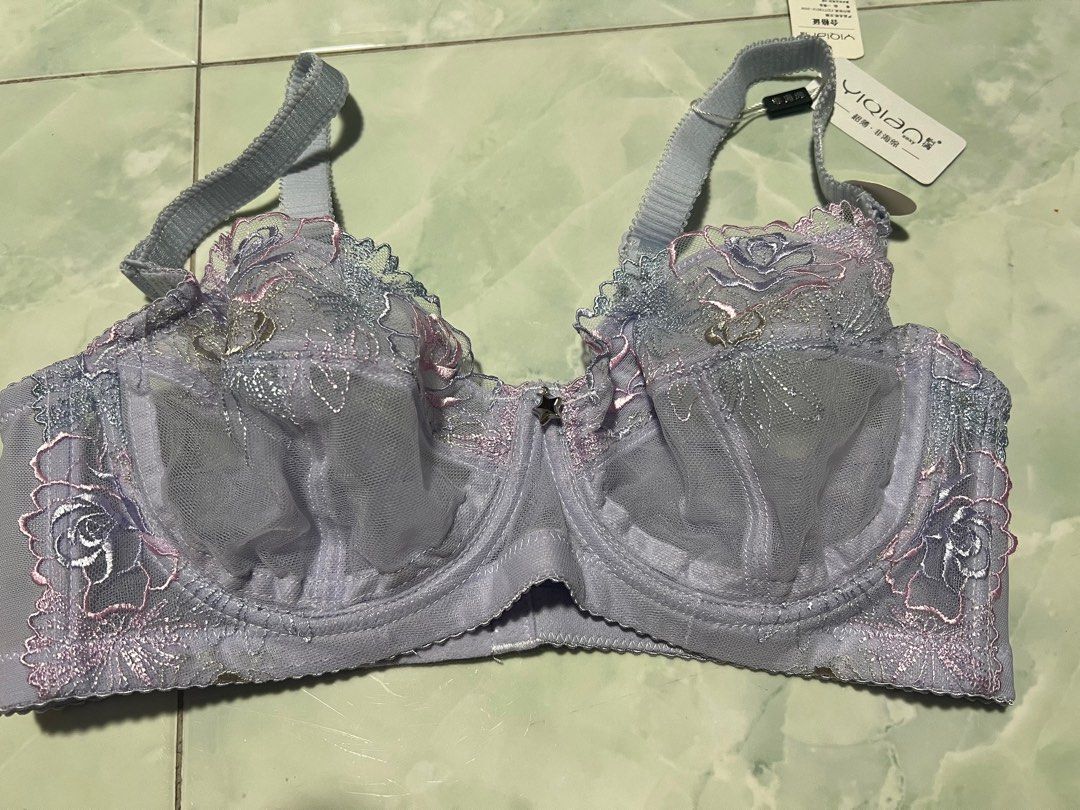 Brand new purple lilac lace bra 80C Lingerie retail $49.90, Women's Fashion, New Undergarments ...